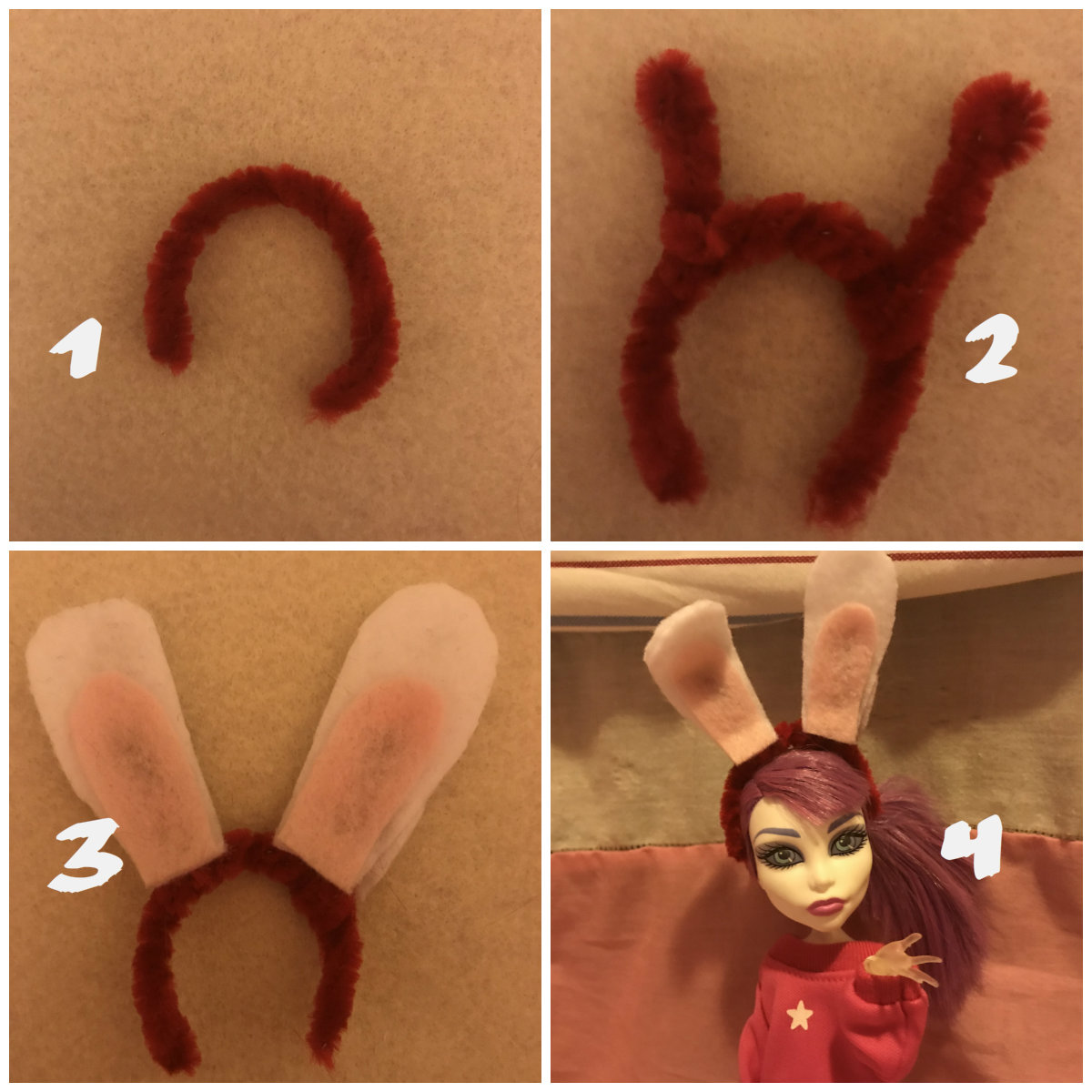 How to Make DIY Doll Bunny Ears Headband Crafting Tutorial