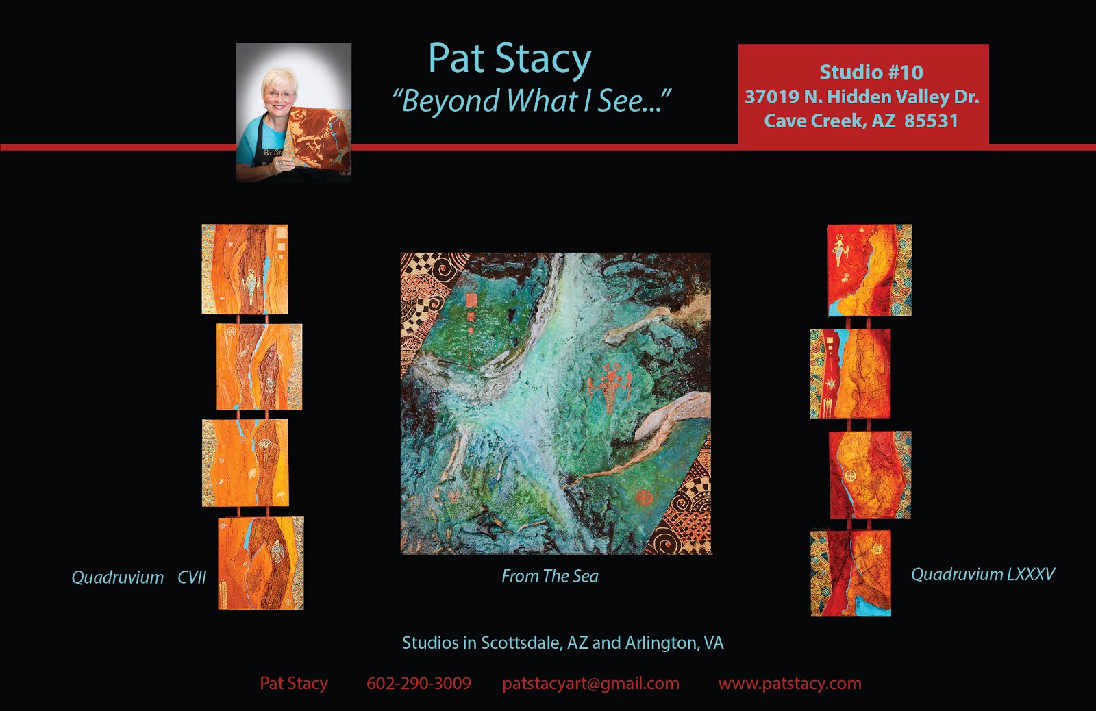 PAT STACY ART: Four Piece Contemporary Abstract Quadruvium Painting by ...