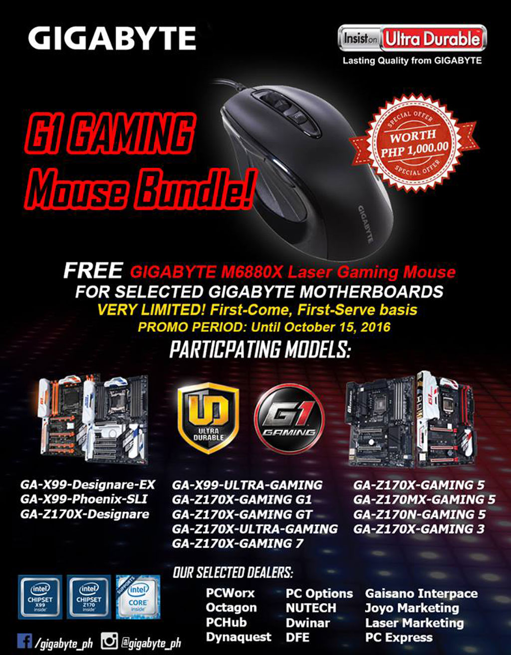 GIGABYTE bundles its exclusive G1 Gaming Mouse with their X99/Z170 ...