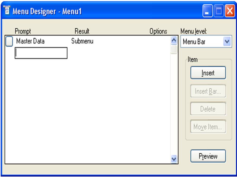 Menu Pada Visual Foxpro 9.0 | Indahnya Berbagi