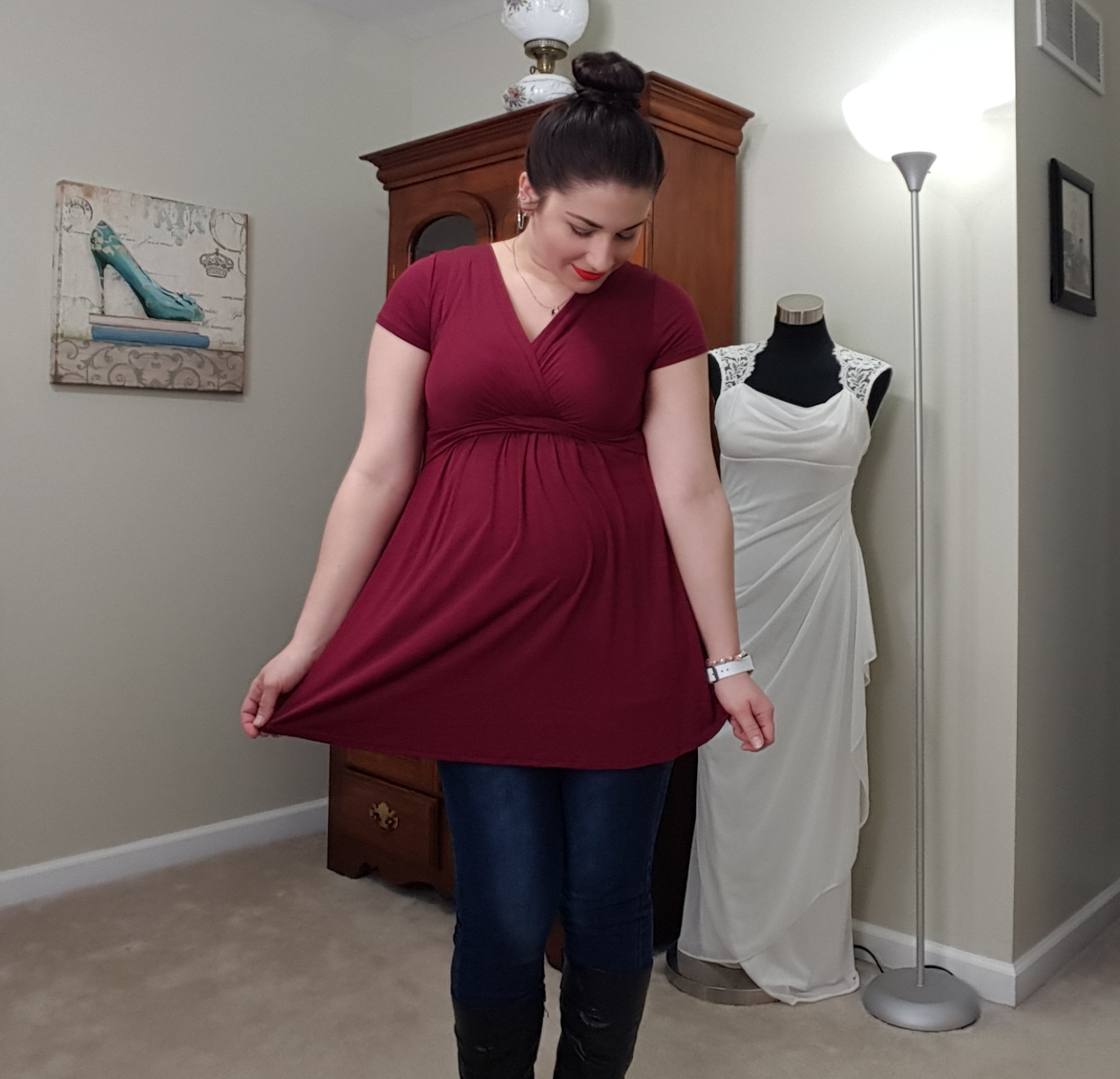 Lainamarie91: Valentine's Day Date Night OOTD - Maternity - 22 Weeks ...