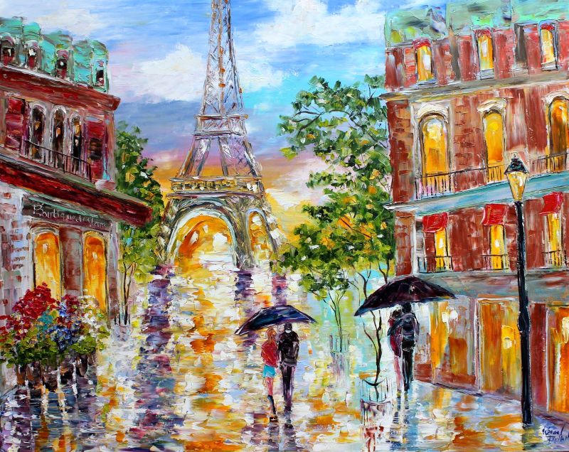 Palette Knife Painters, International: Original oil painting Paris ...