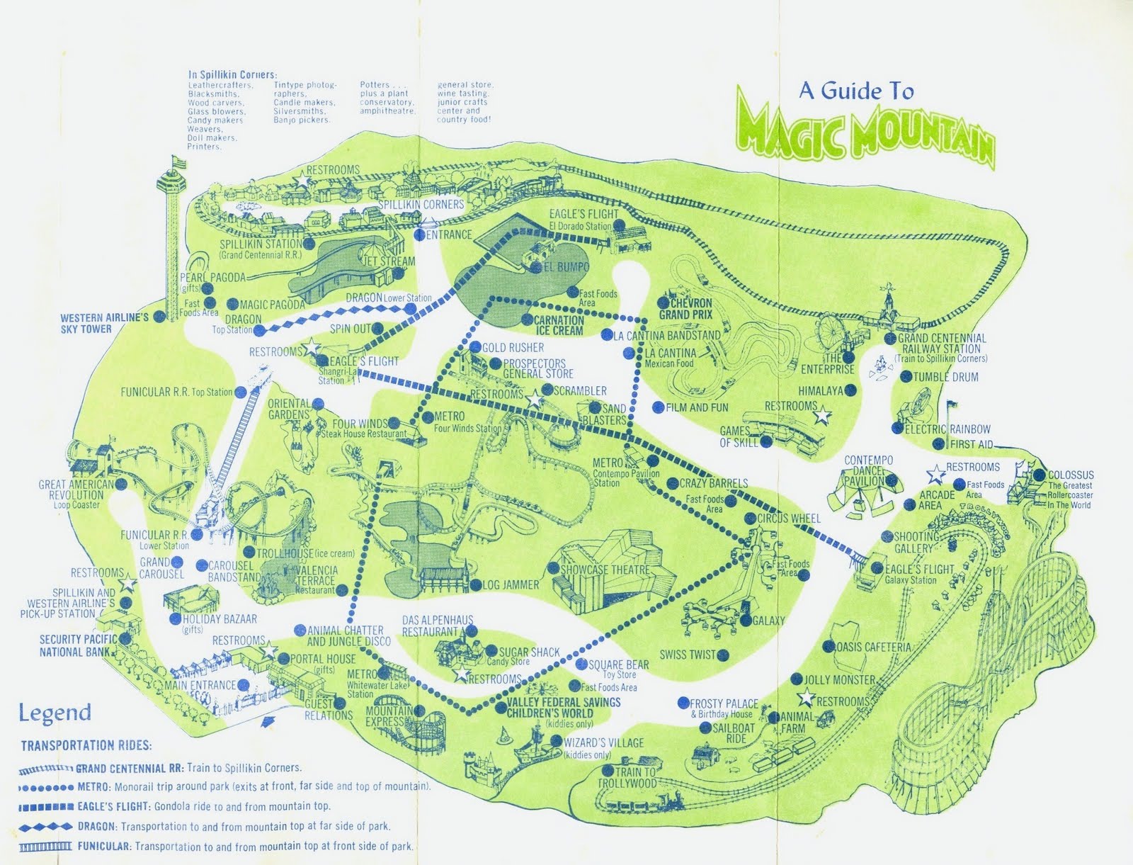 Meet The World: Vintage Magic Mountain Trip Report & Colossus Opening ...