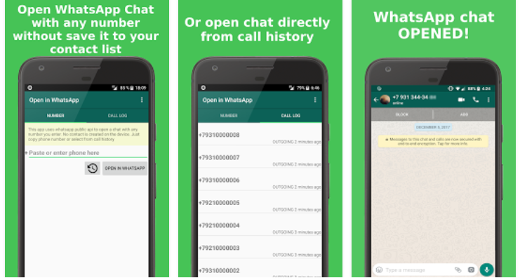 Open any chat - Have Contact without saving the Contact - Youth Apps