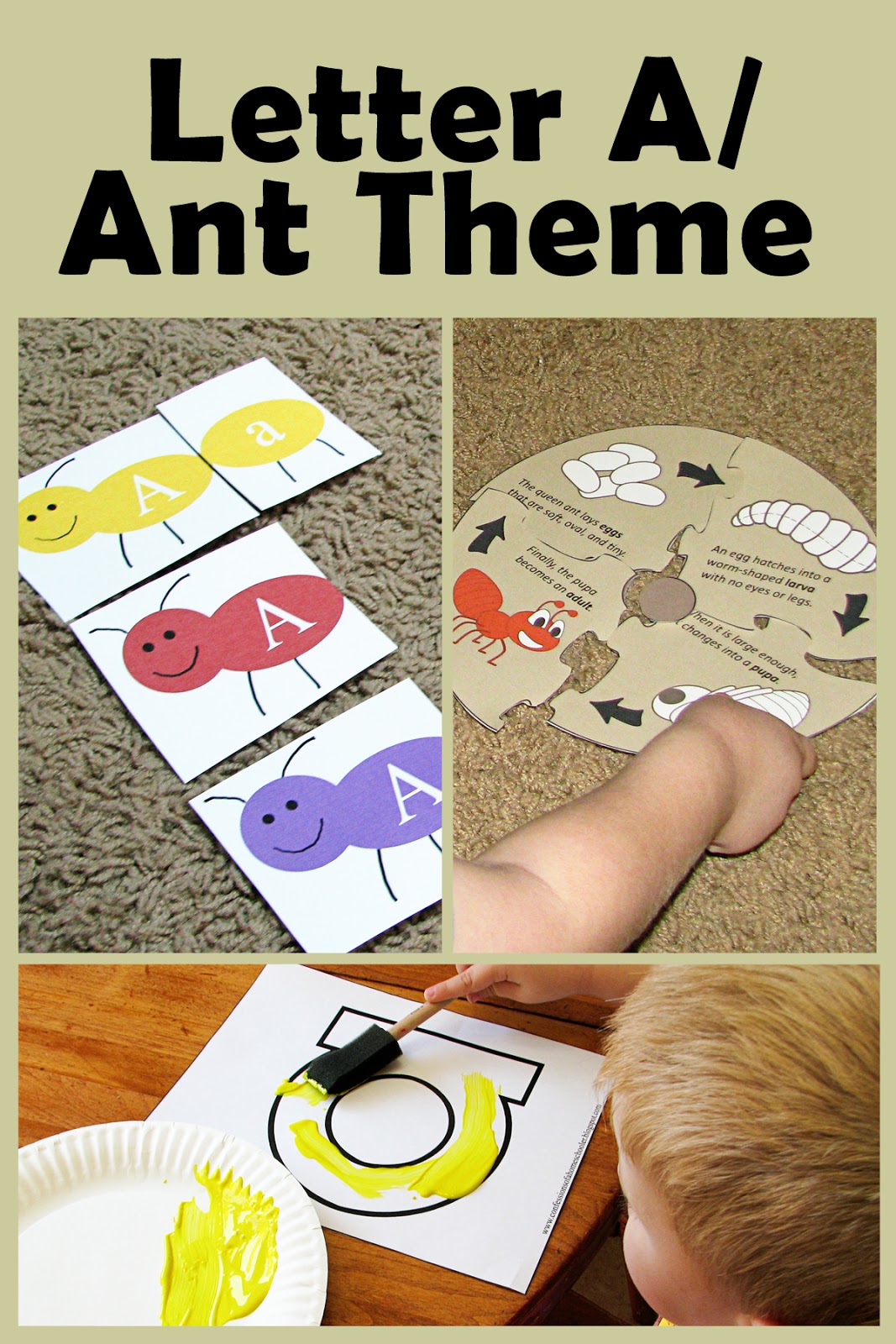 Mommy's Little Helper: Letter A as in Ant Preschool Theme