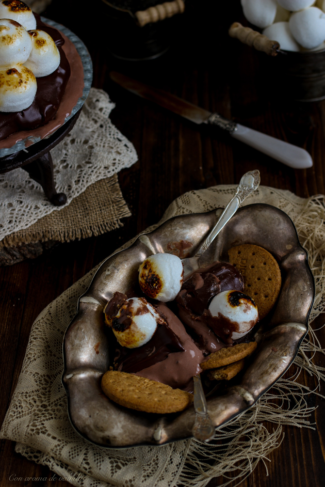Tarta helada S´mores | Con aroma de vainilla - Recetas de repostería