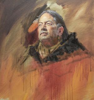 gary art studio: Believing the great spirit, my good friend, Sky Red Hawk