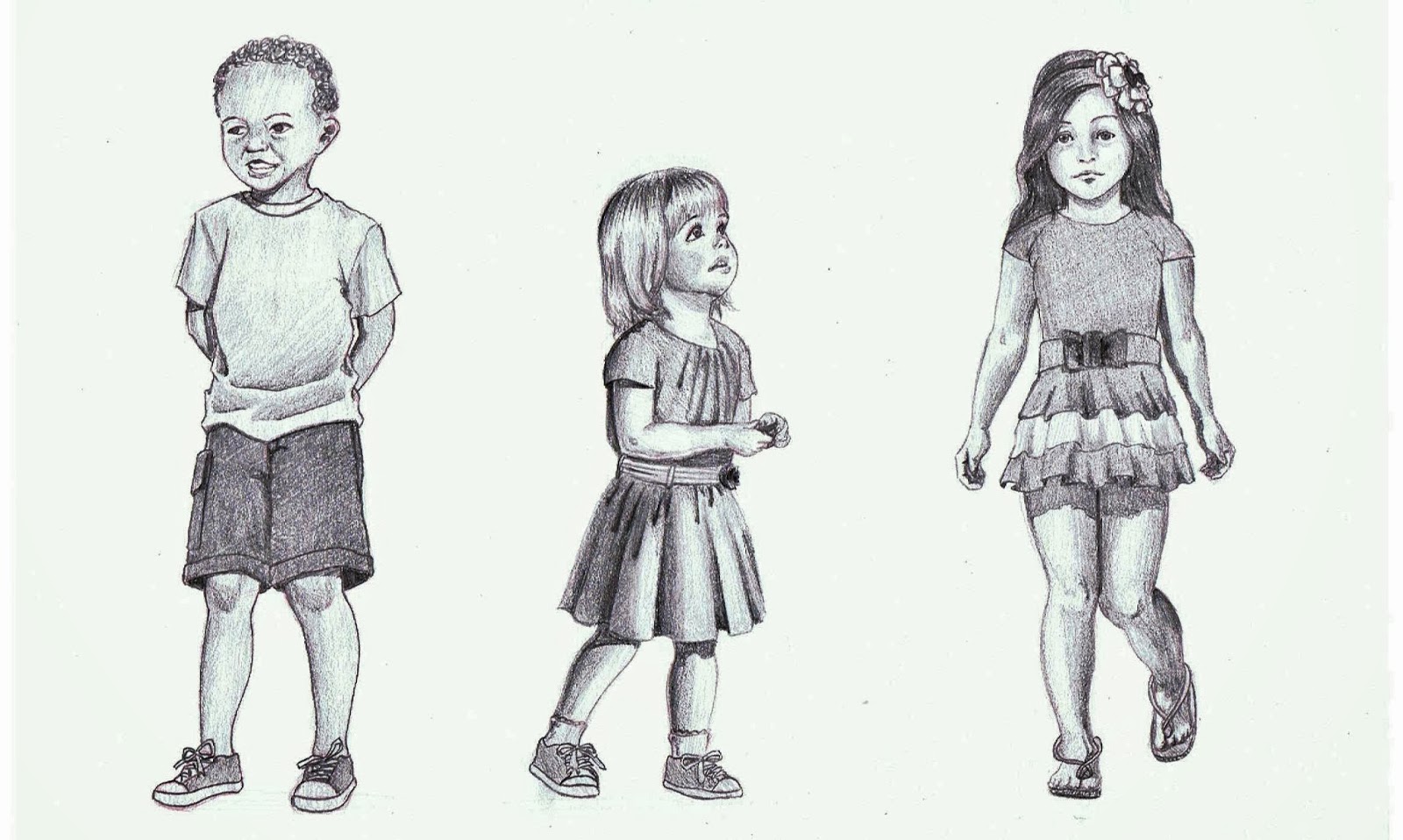 Welcome to Edwin's Art Diary: Pencil sketches on children and aging