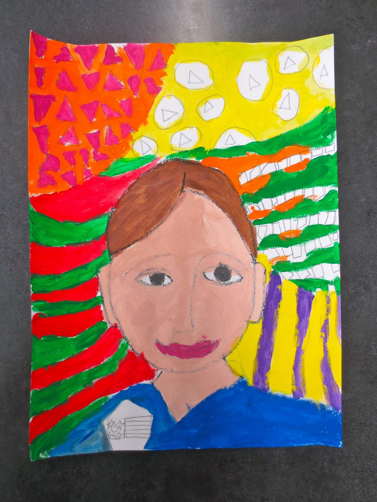Zilker Elementary Art Class: 4th Grade Self Portraits a la Matisse