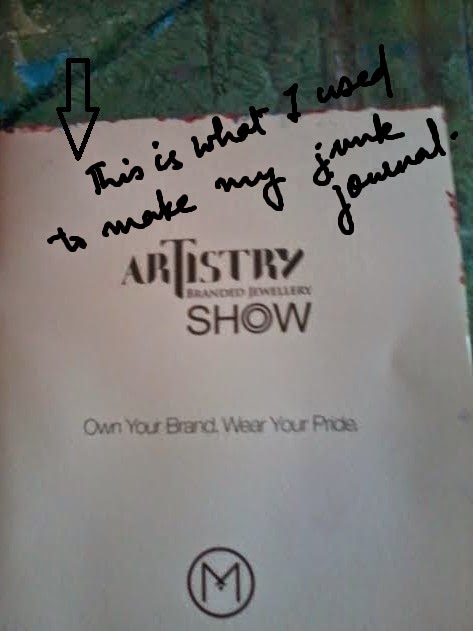 Abstract expressionist junk journal.