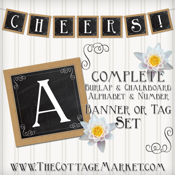 Free Printable Complete Alphabet and Number Burlap and Chalkboard ...