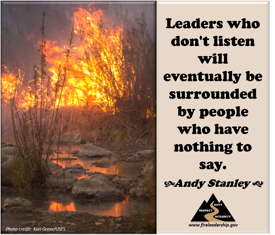 Wildland Fire Leadership: IGNITE: Listen!