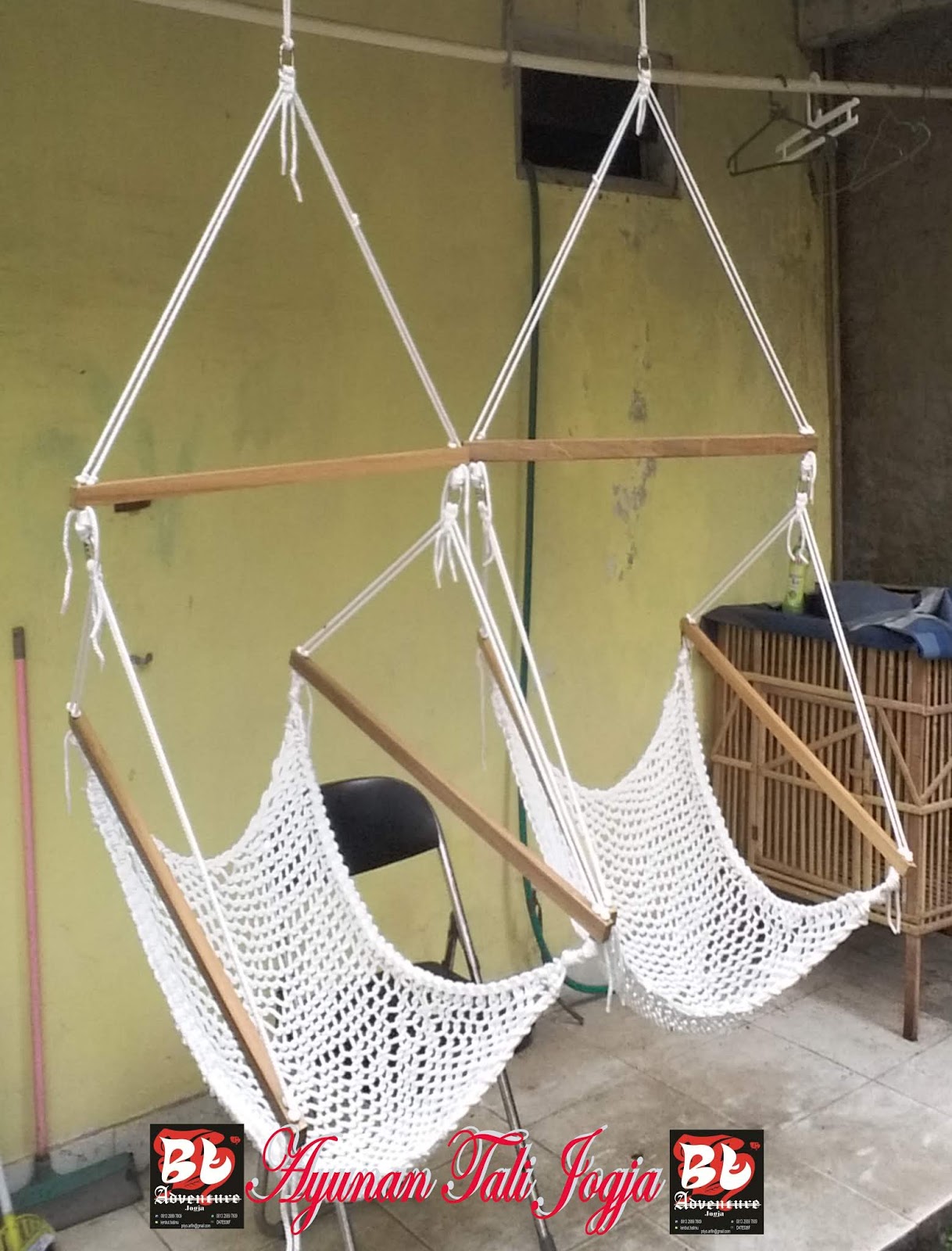 hammock jaring jogja / tempat tidur gantung: AYUNAN TALI JOGJA MD1