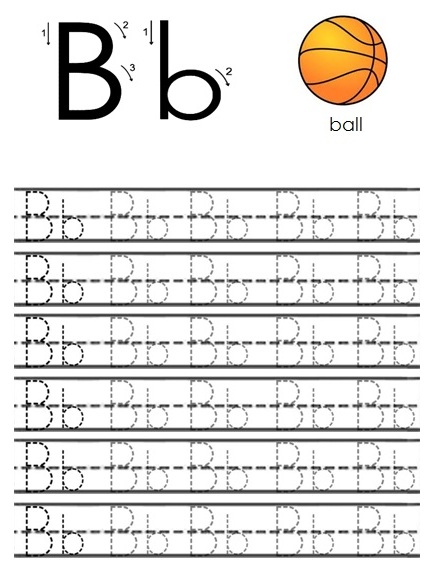 Free Printable Worksheets: The Alphabet - Letter B
