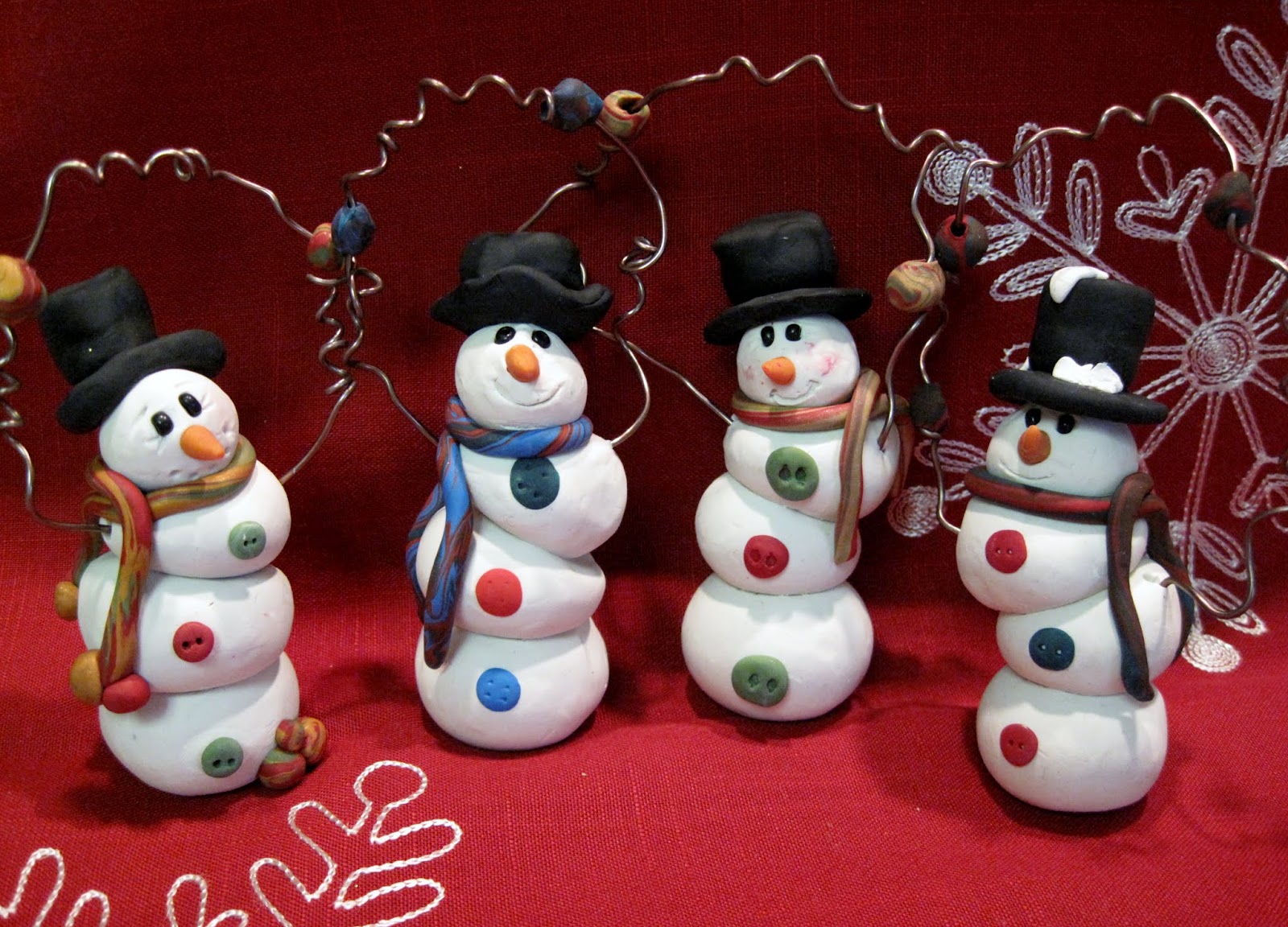 Angela Anderson Art Blog: Polymer Clay Snowmen - Kid's Art Class