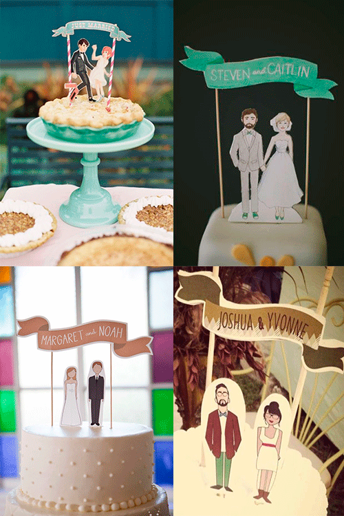 Con tacones y de boda: ¡Cake toppers!