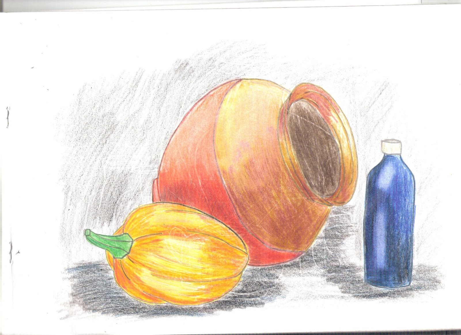 The Creative bunch: Object Drawing On Paper (Color Pencil Shading)