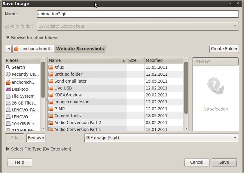 Tux Crazy!: How to create animated GIF images