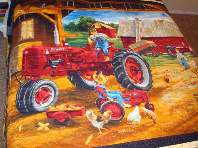Just a Mom who Sews: Farmall Quilt