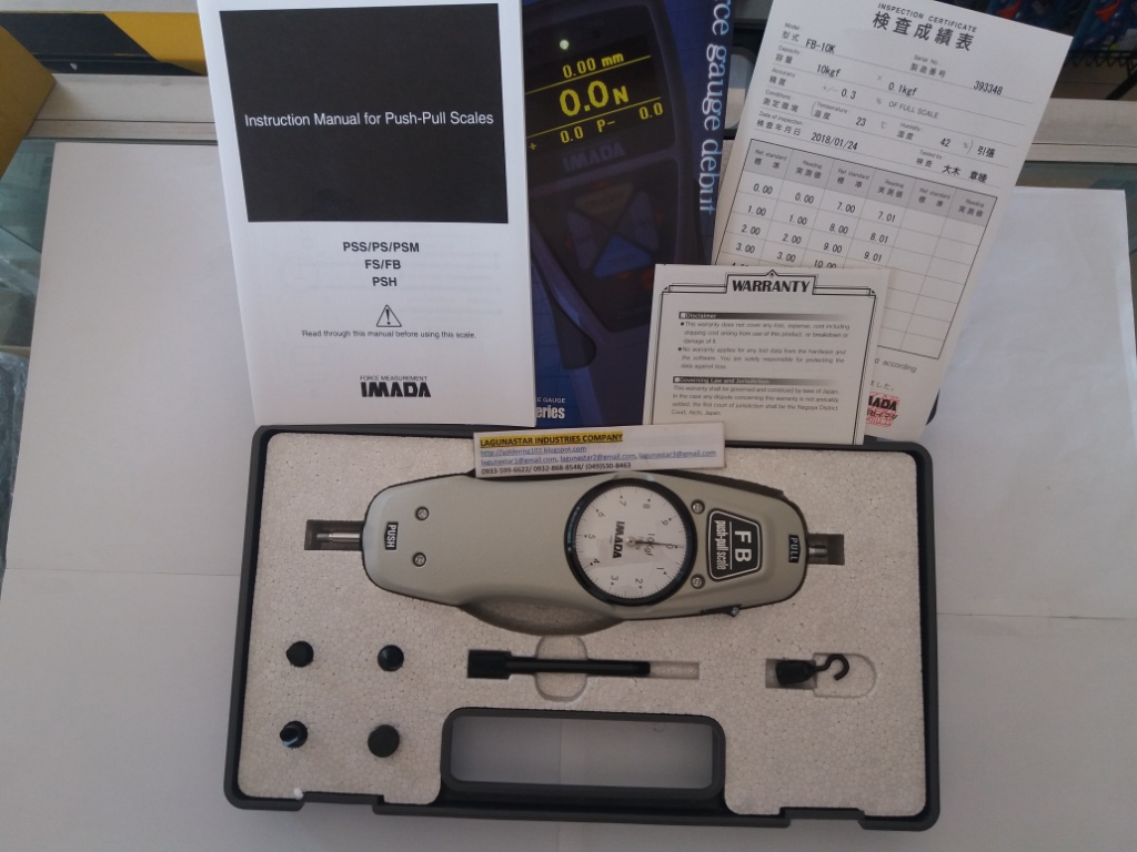 Soldering, Anti-Static, ThermoMeters Philippines: Force Gauge (PUSH/PULL gauge) IMADA FB-10K ...