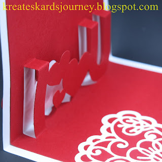 KreatesKards Journey: Pop Love Die Creates Pop Up Insert for Greeting Card