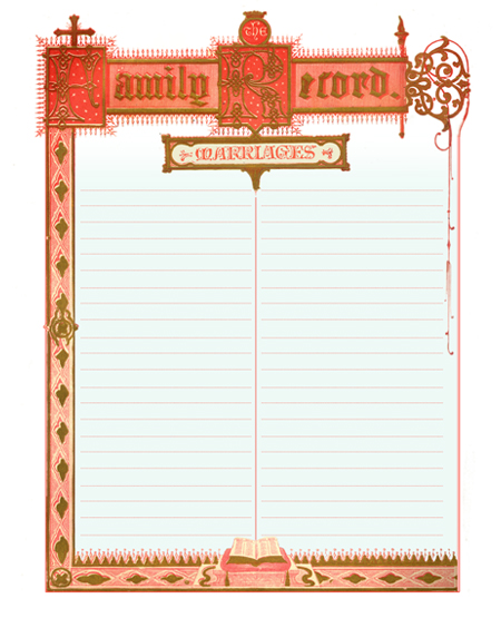 Bookbinder's Chronicle: Family Record Gallery