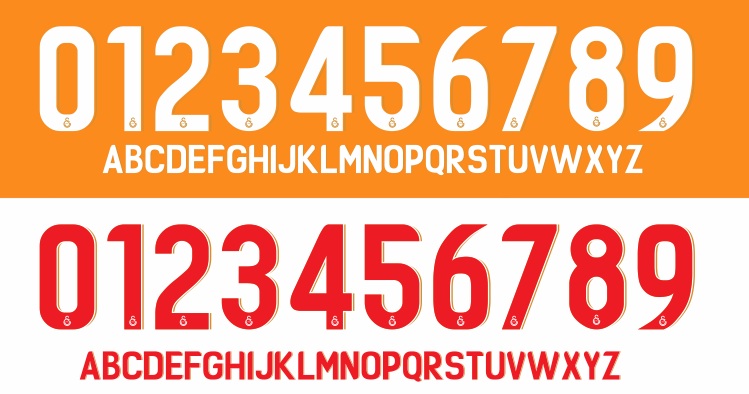 Font Number Football: Font Galatasaray UCL 17 18