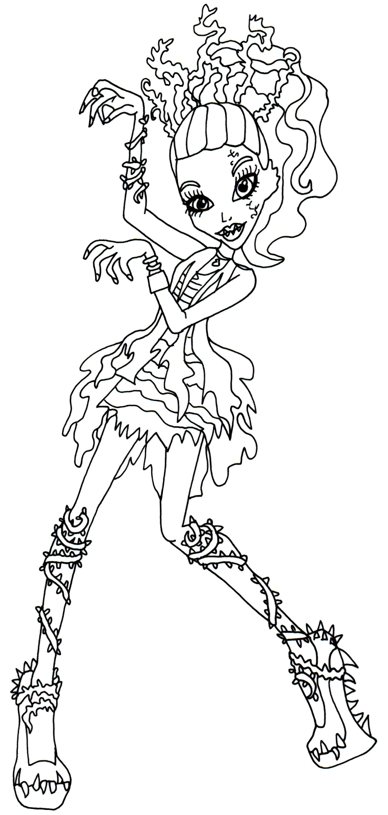 Monster High Coloring Pages Venus Mcflytrap