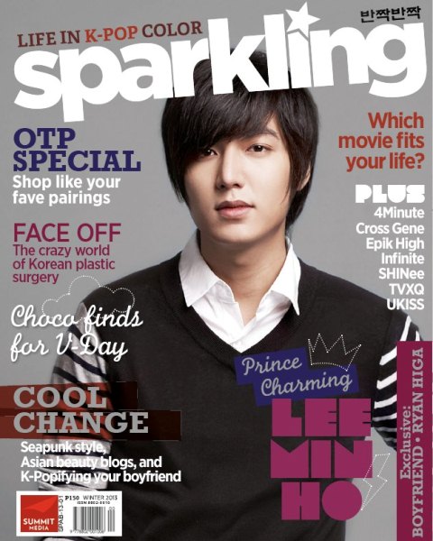 Lee Min Ho and Girls' Generation Cover Sparkling Magazine Winter 2013 Issue | BIDA KAPAMILYA