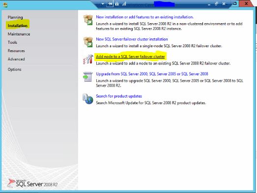 How to add SQL node to failover cluster - TECH Stuff