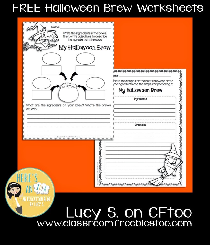 Classroom Freebies Too: Halloween Brew - FREE worksheets