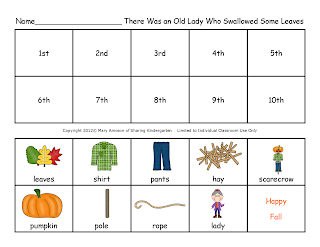 Classroom Freebies Too: There Was an Old Lady Who Swallowed Some Leaves ...