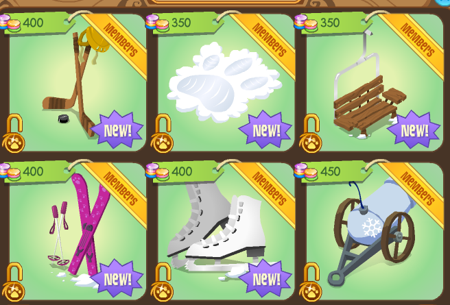 Animal Jam Comets: New Winter Items!