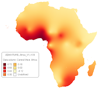 Ethio Helix ኢትዮ:ሒሊክስ: Gradient Maps for African ADMIXTURE components