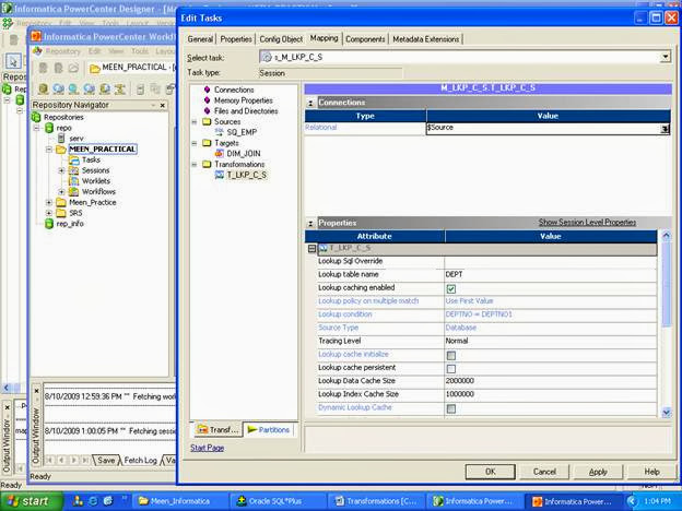 Connected Lookup Transformation in Informatica