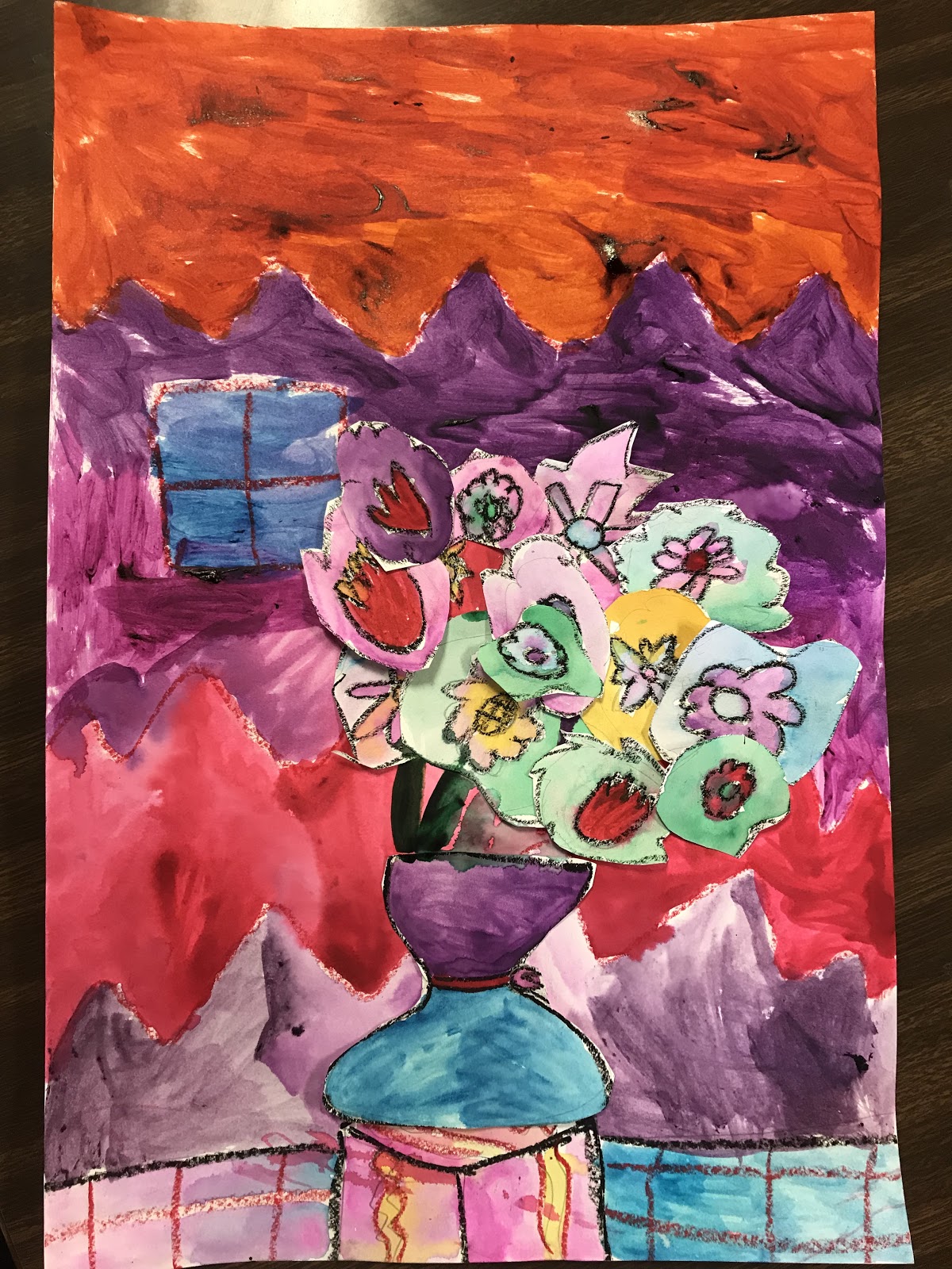 Elements of the Art Room: 3rd grade Spring Flowers