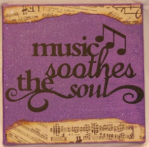 She's a Sassy Lady: Music Soothes the Soul Canvas