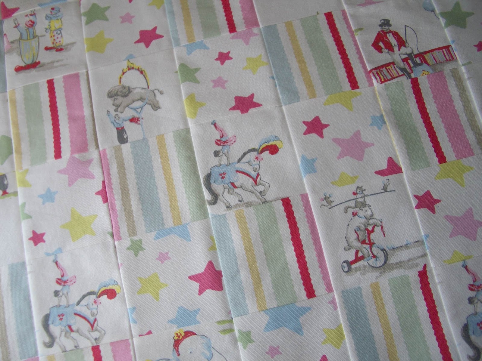 Flowers in the Window: Circus Patchwork Baby Quilt