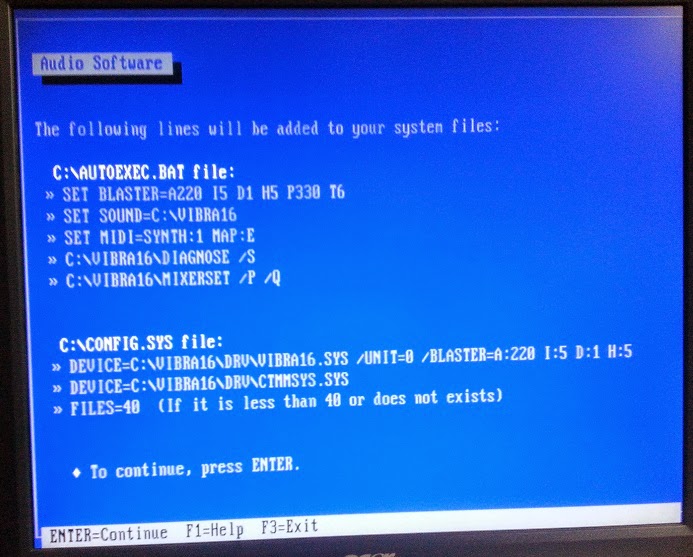 Vintage Computing: Gateway 2000 P5-100: Installing the Sound Card Driver