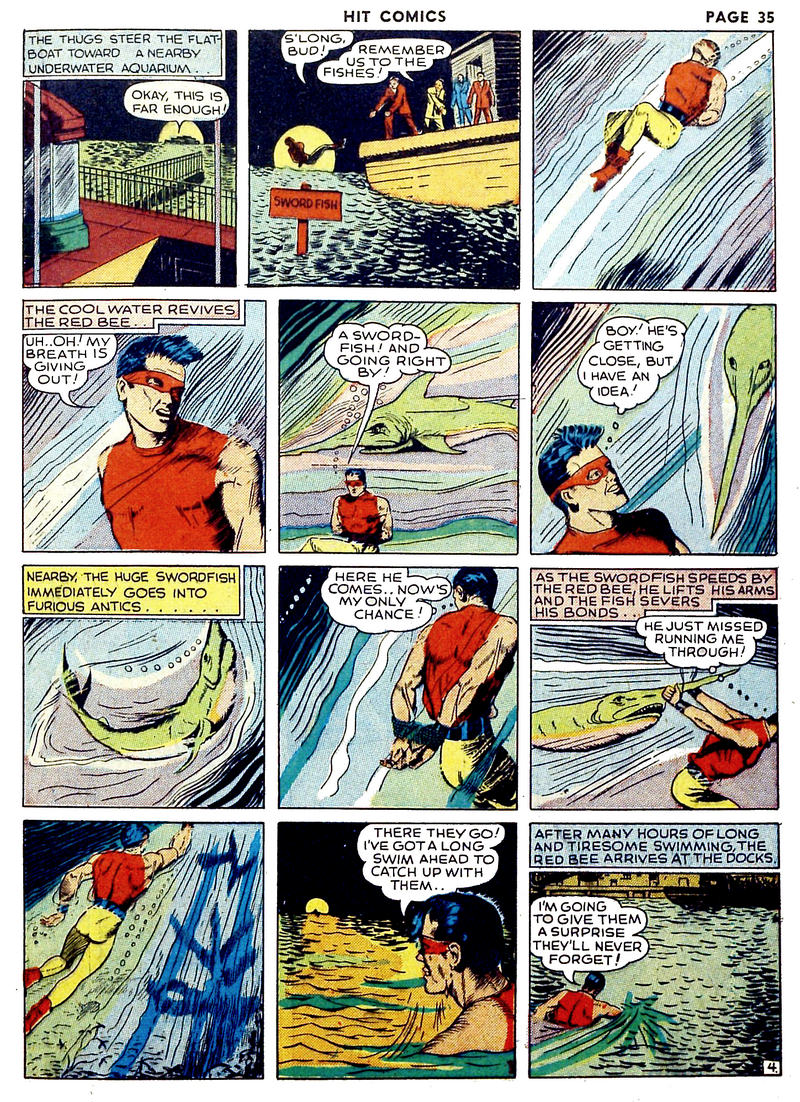 Pappy's Golden Age Comics Blogzine: Number 2330: Red Bee, stay away from me