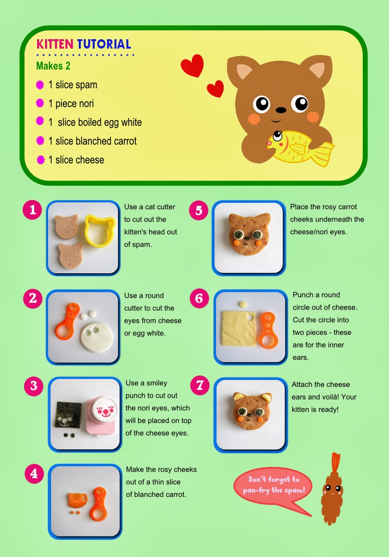 Little Kitten Bento + Tutorial | Cooking Gallery