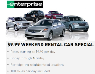Enterprise Car Rental Sale: Weekend Rentals Friday Through Monday Only ...