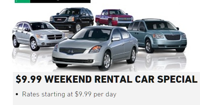 Enterprise Car Rental Sale: Weekend Rentals Friday Through Monday Only ...