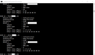 How-To:: Show SSIDs in Windows 10 command prompt