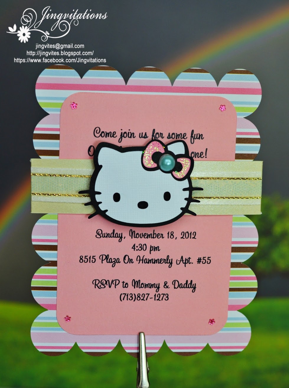 Jingvitations: Hello Kitty Baby Shower, Baptism, Birthday Invitations