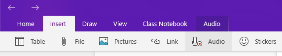 Audio in Learning (in OneNote)