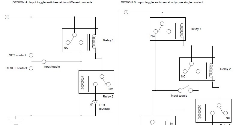 THORPNICS: Flip-flop or bistable latching using relays.