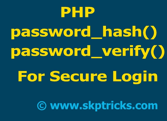 Secure User Password In Login and Registration Page - password_hash ... Secure User Password In Login and Registration Page - password_hash ...