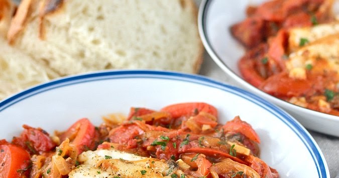 Braised Cod Peperonata for Two | Karen's Kitchen Stories