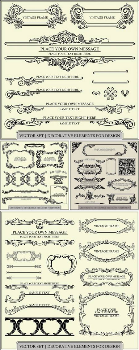 Quality Graphic Resources: Page Decoration Elements Vector
